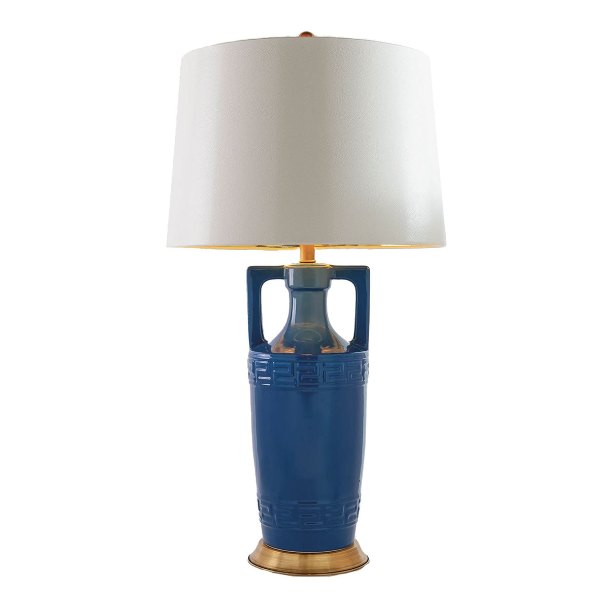 Greek Key Lamp, Regency Blue – Shop at Maison