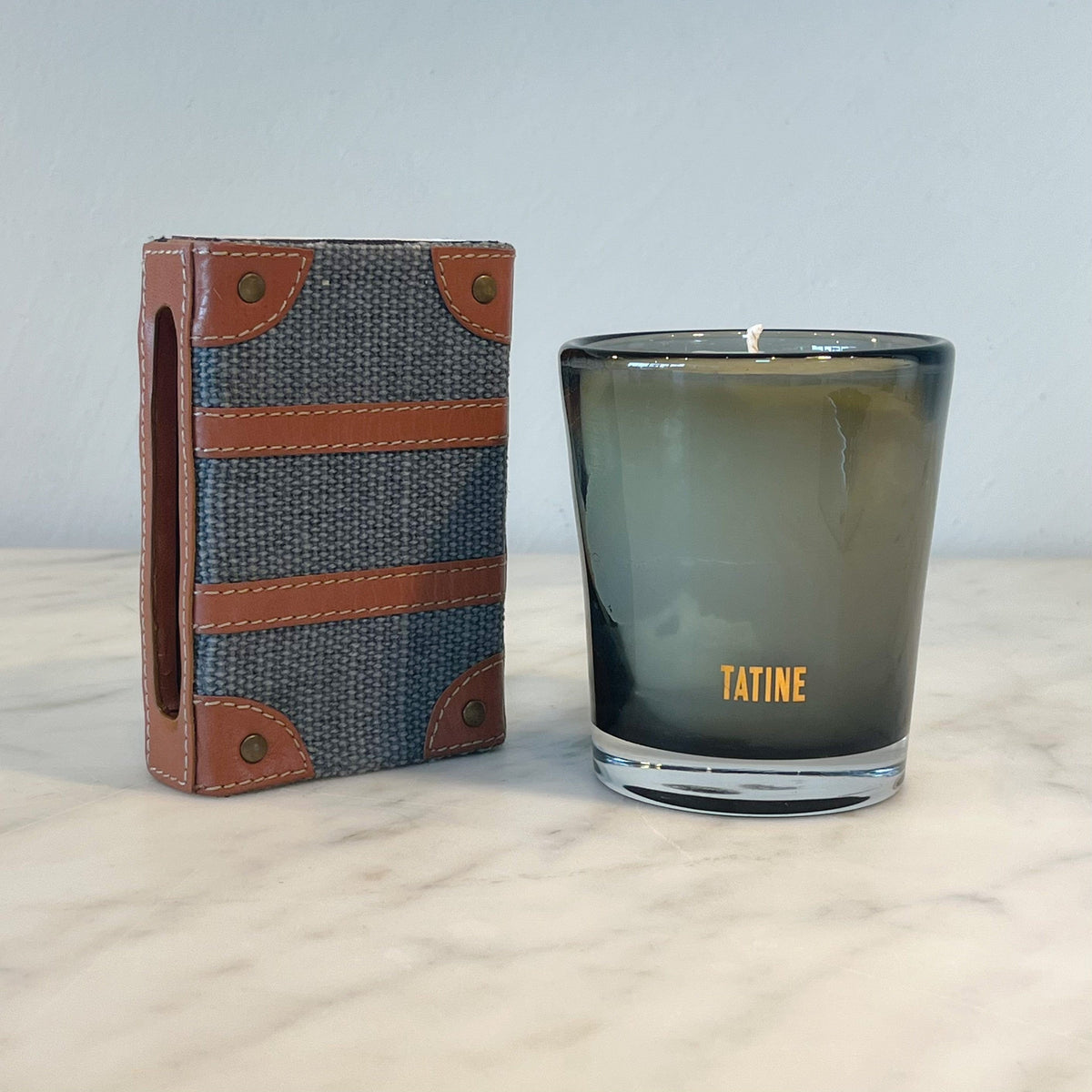 Blue/Camel Leather Matchbox – Shop at Maison